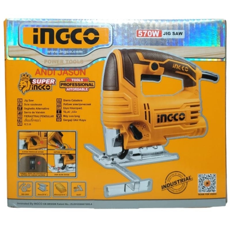 Jual MESIN JIG SAW GERGAJI TANGAN 570WATT INGCO JS57028 JIGSAW | Shopee ...