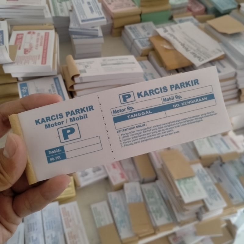 Jual KARCIS PARKIR MOTOR MOBIL READY STOK | Shopee Indonesia