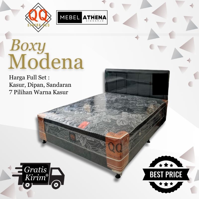 Jual QQ Spring Bed Boxy Modena Full set (kasur dipan permanen ...