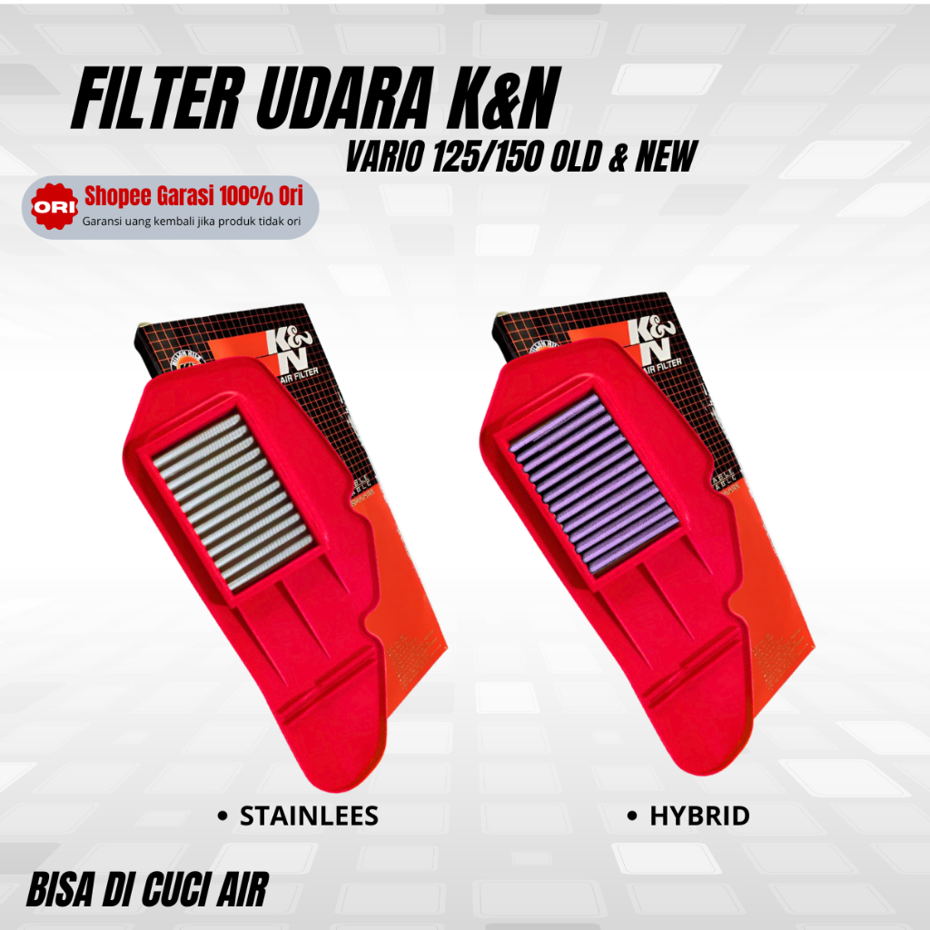 Jual Filter Udara Vario 125 Vario 150 FILTER UDARA K&N STAINLES Air ...