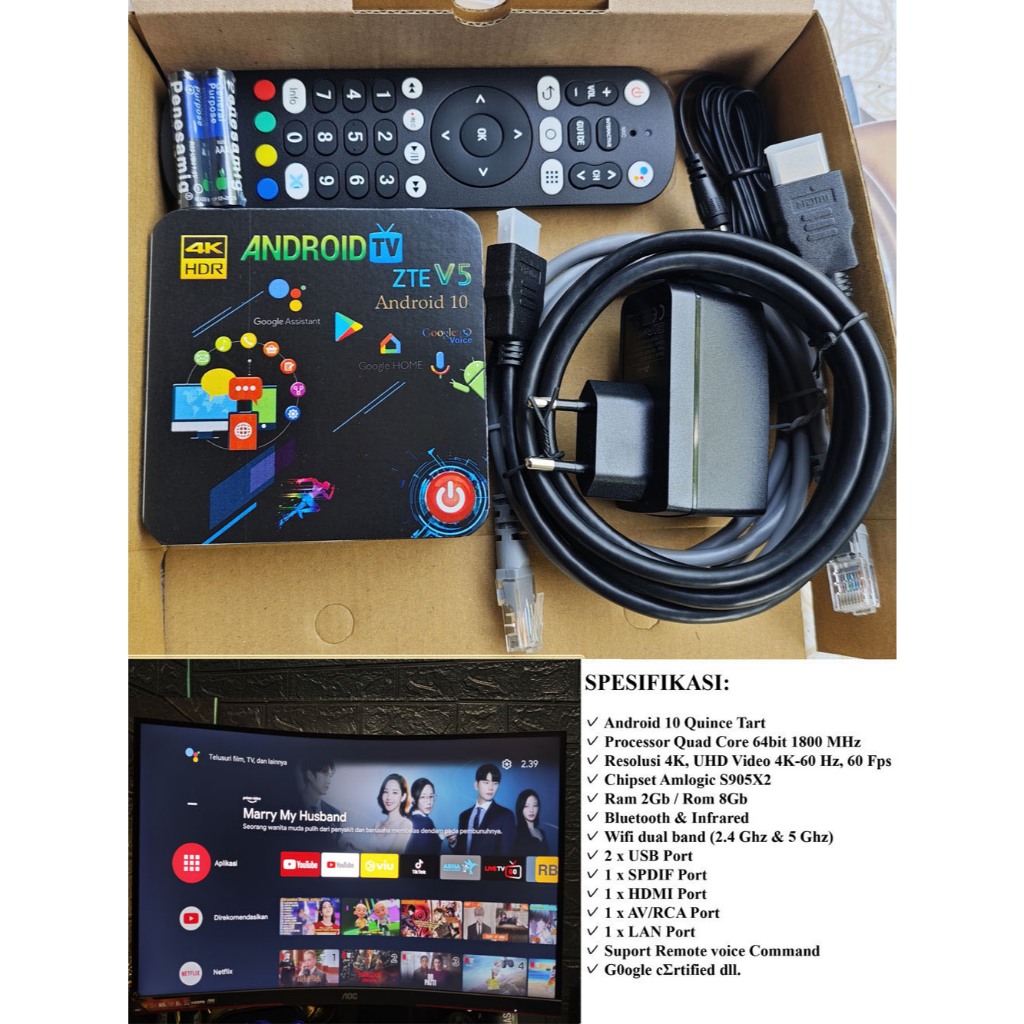 Jual Android TV ZTe-V5 B86OH (Spesifikasi Tertinggi diKelasnya) | Shopee Indonesia