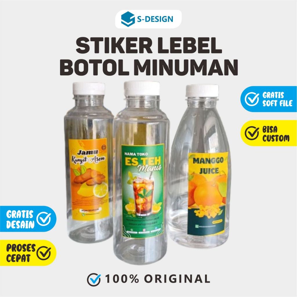 Jual STIKER BOTOL / STIKER MINUMAN / STIKER ES / STIKER / STICKER ...