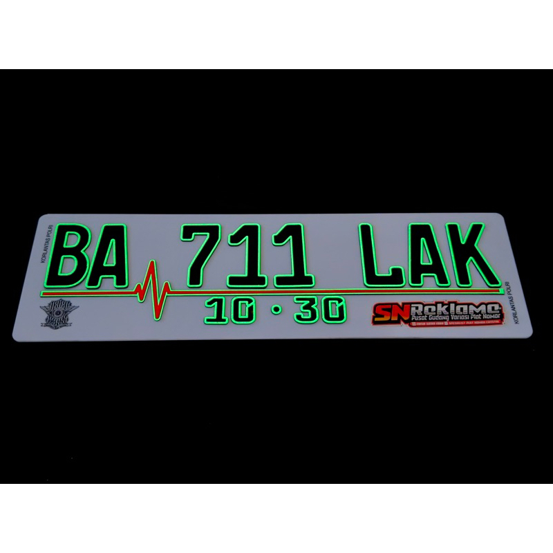 Jual Plat Nomor Mobil Standart glow in the dark, plat nomor ukuran ...