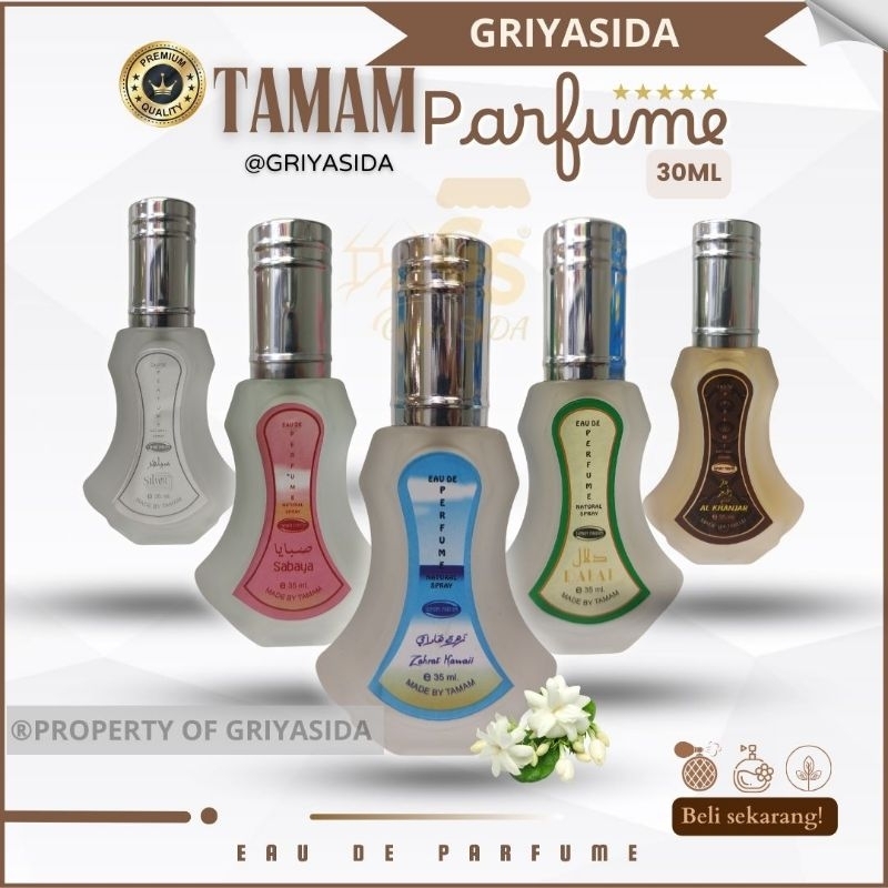 Jual Parfum arab Spray 35ml TAMAM original minyak wangi silver mirip al ...