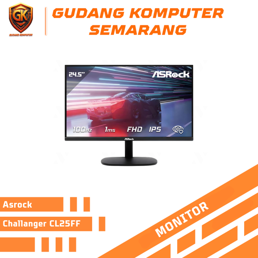 Jual ASRock Challenger CL25FF Monitor 24.5" IPS 100Hz 1ms MPRT AMD ...