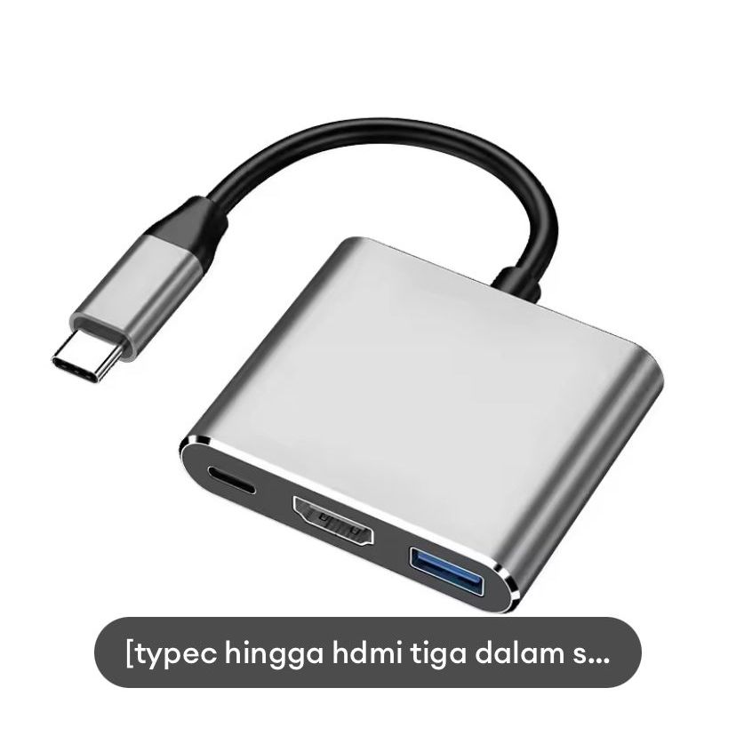 Jual Tiga dalam satu Typec ke HDMI konverter untuk koneksi ponsel ...