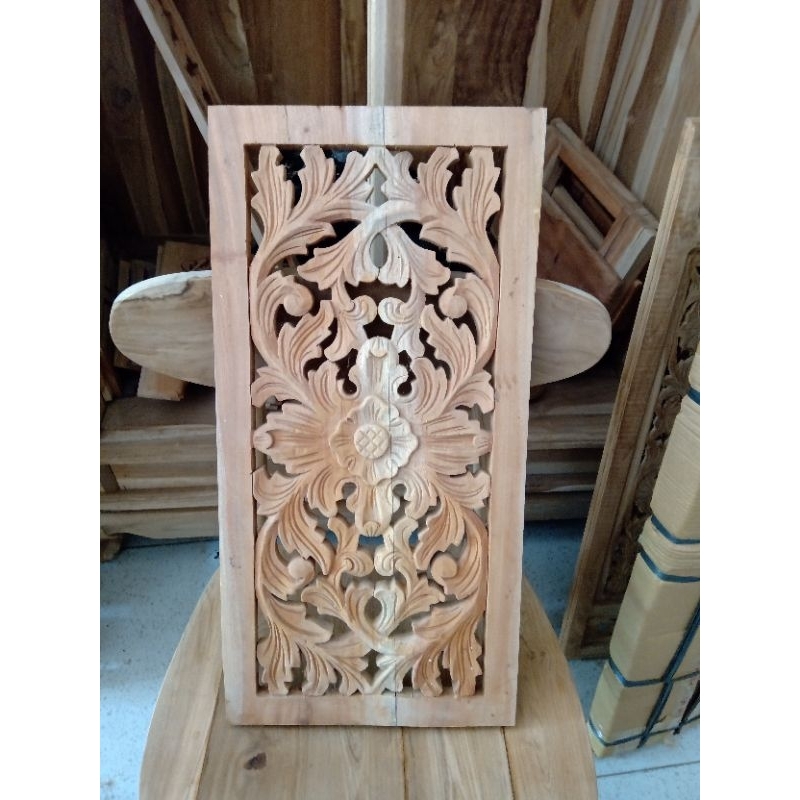 Jual ornamen ukir ukiran kayu loster kusen pintu lisplang boven jendela ...
