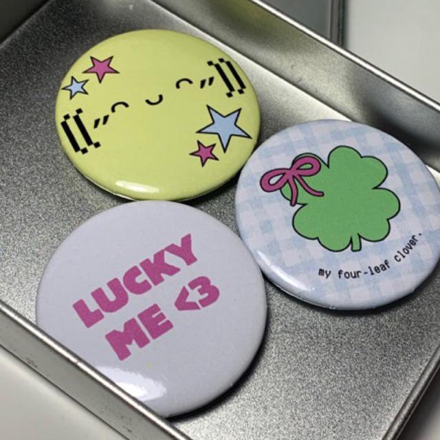 Jual [ready] clover 44mm pin button 1 set 3pcs | Shopee Indonesia