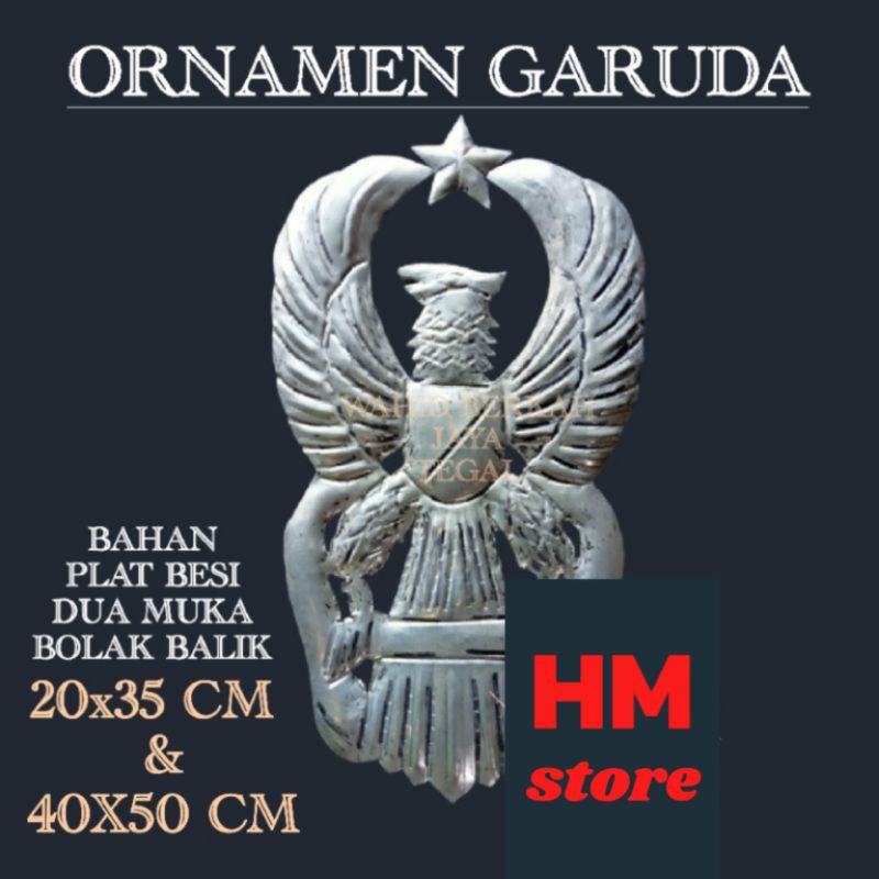 Jual ORNAMEN PAGAR BESI MOTIF GARUDA 20X35 CM & 40X50 CM DUA MUKA ...