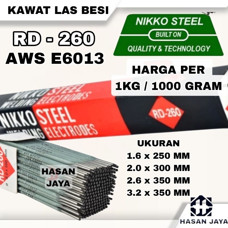 Jual Kawat Las RD260 1.6mm NIKKO STEEL Elektroda RD 260 2 mm Welding Listrik 2.0 X 300 Kemasan ...