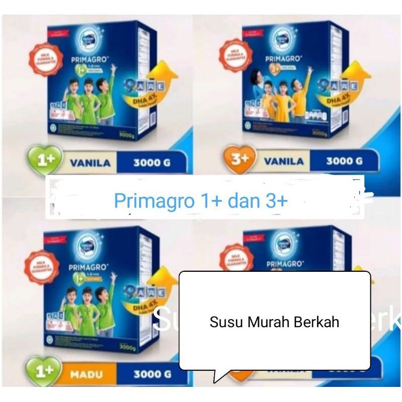 Jual Frisian Primagro Promo!!! Primagro 1+ dan 3+ Vanila/Madu 3000gr ...