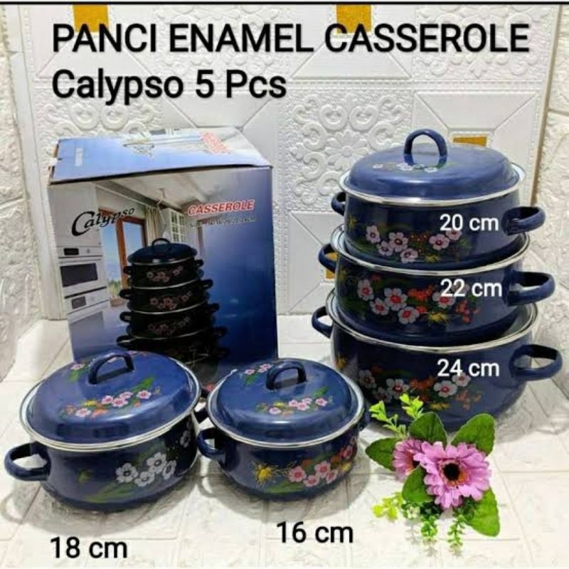 Jual PANCI ENAMEL 5 SUSUN BIRU 16/24 CM | Shopee Indonesia