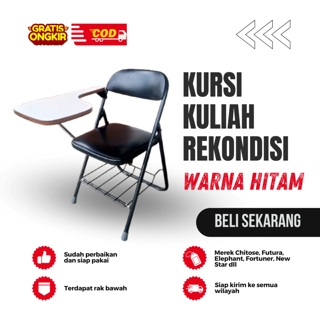 Jual Kursi Kuliah Rekondisi - Kursi Lipat/Kursi Kuliah/Kursi Kampus ...