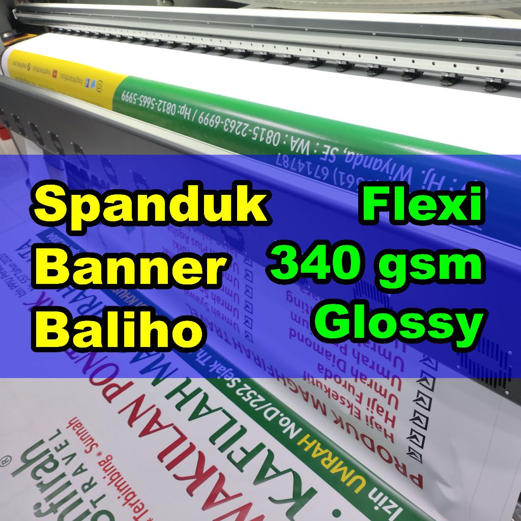 Jual Spanduk / Baliho / Banner Flexi Vinyl 340gsm glossy | Shopee Indonesia
