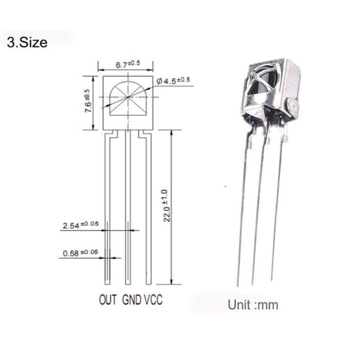Jual VS1838 1838B IR Receiver Infrared Remote Receiver Sensor for ...