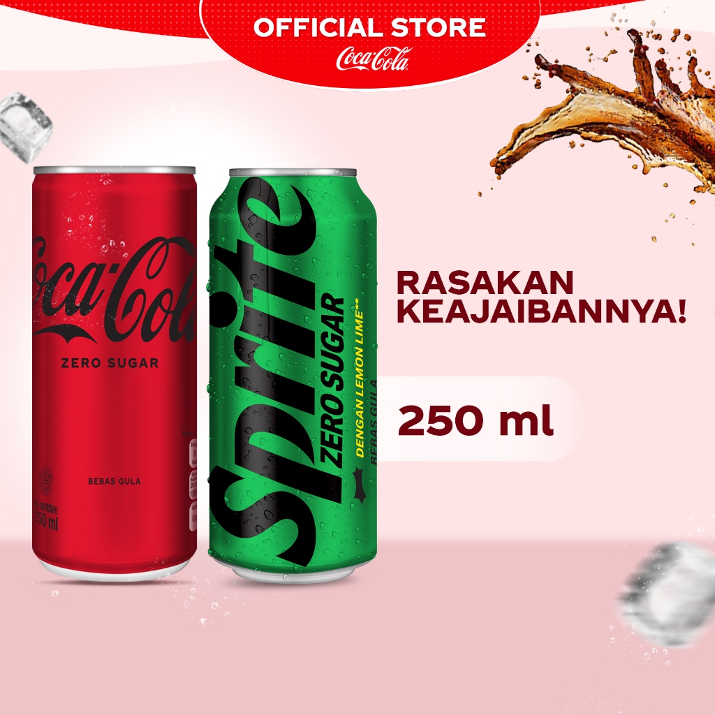 Jual [Bundling] Coca-Cola Zero Kaleng 250ml + Sprite Zero Kaleng 250ml ...
