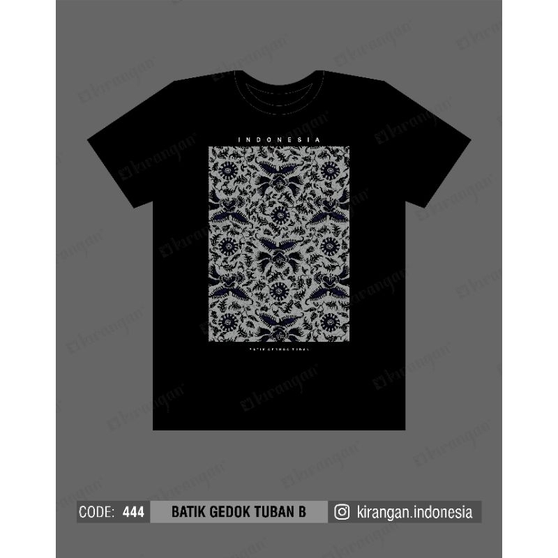 Jual Kaos Kirangan Batik Motif Gedok Tuban B | Shopee Indonesia