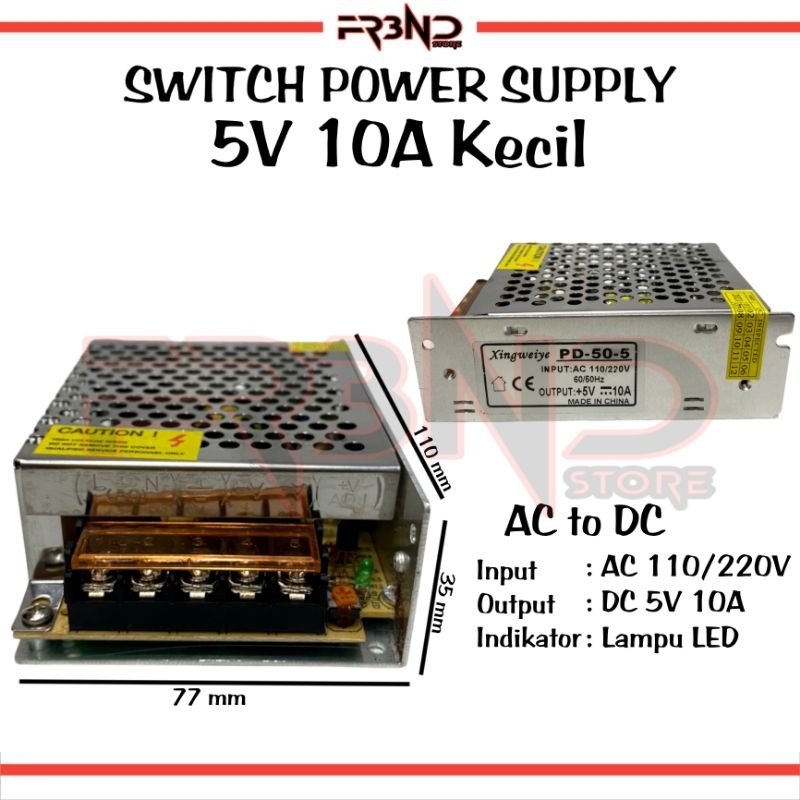 Jual Switching Power Supply 5V 10A BODY KECIL | Shopee Indonesia