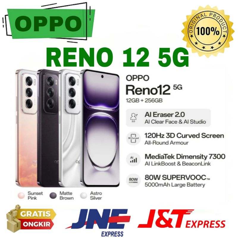 Jual OPPO RENO 12 5G [12GB/256GB] (+12GB EXTENDED RAM) [Handphone ...