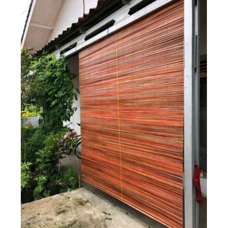 Jual Tirai krey bambu plistur outdoor indoor tabir panas tampias hujan tirai UK 2x2 tirai ...