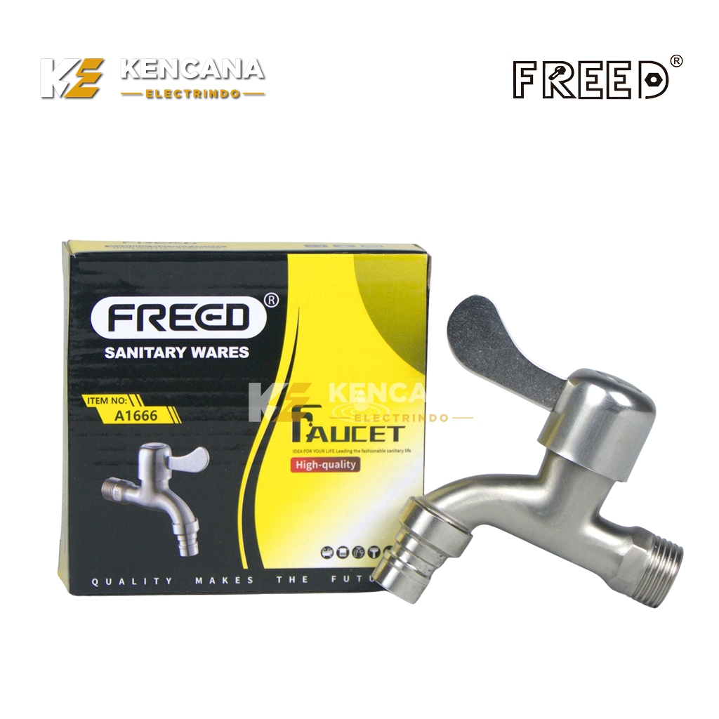 Jual Keran Air Taman Stainless 1/2 inch FREED Model Engkol A1666 ...