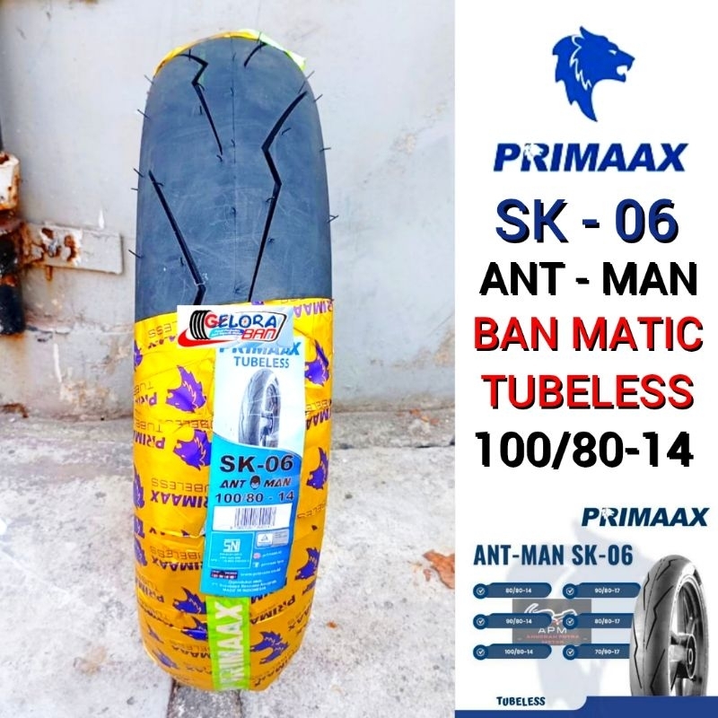 Jual Ban Matic Tubeles Primaax Sk-06 100/80-14 Ban Montir Vario Beat ...