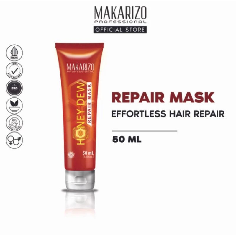 Jual Makarizo Professional Honey Drew Repair Mask Dusset 50ml | Shopee ...