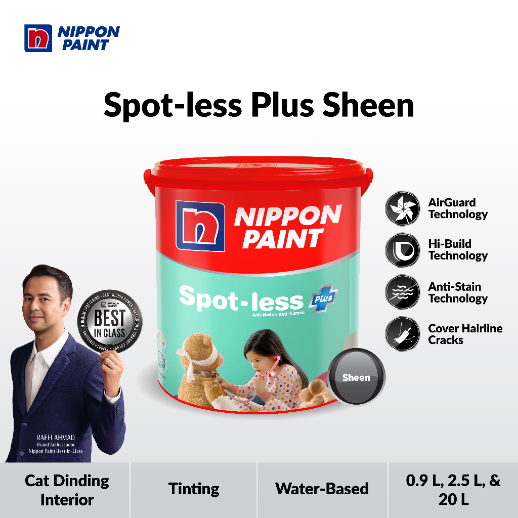 Jual NIPPON SPOT-LESS PLUS SHEEN TINTING - 2.5L - CAT ULTRA PREMIUM ...