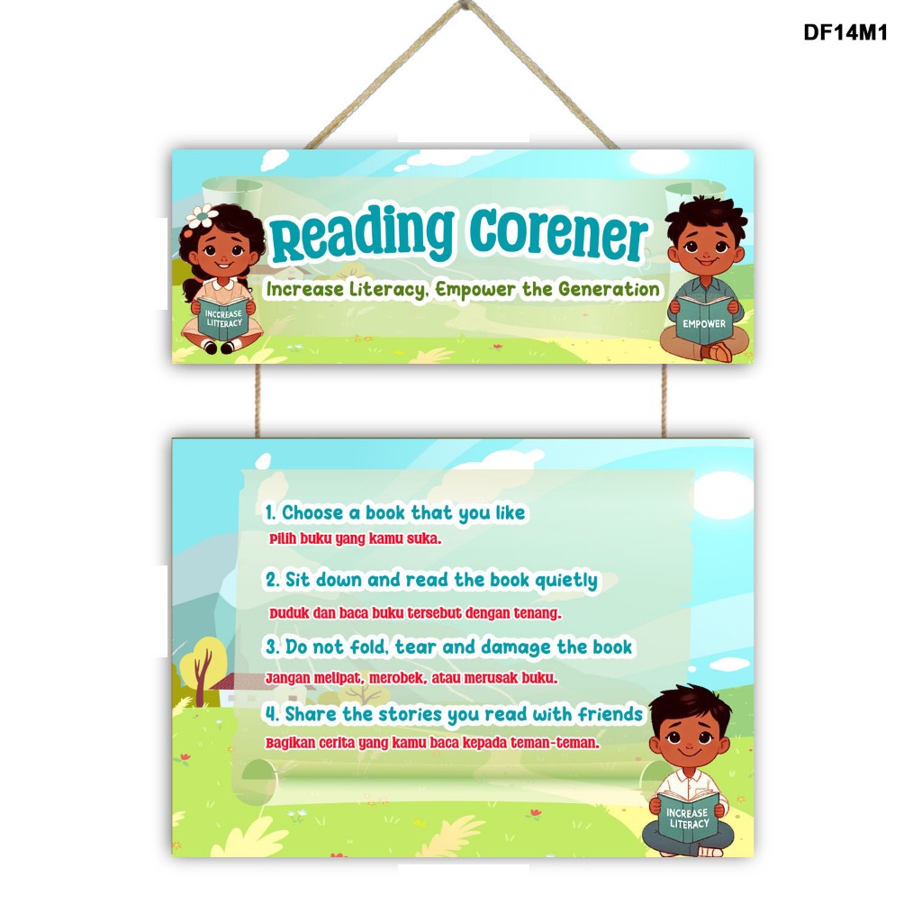 Jual Hiasan dinding READING CORENER 2 susun gantungan dinding pojok ...