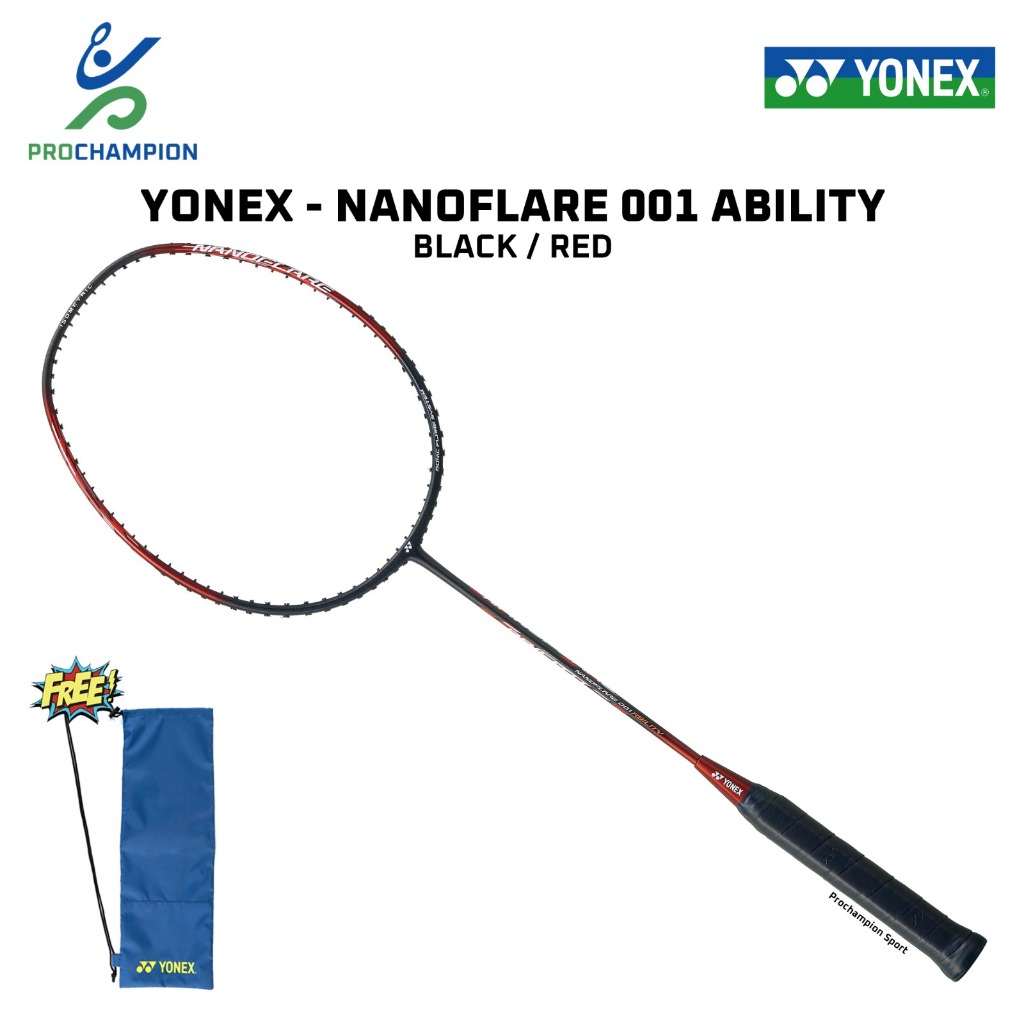 Jual New ! Raket Badminton Yonex Nanoflare 001 Ability Black Red ...