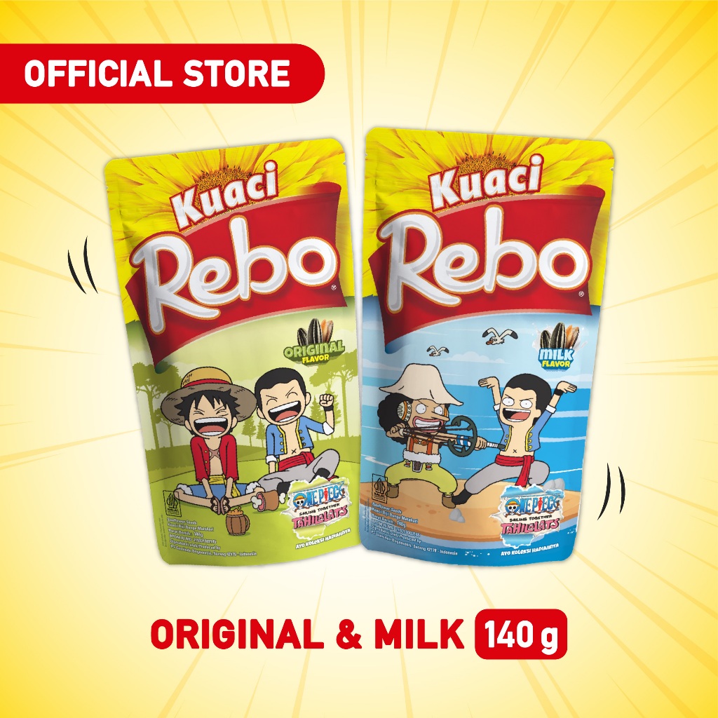 Jual Rebo Kuaci Bundling Varian Rasa Original 140 Gram + Milk 140 Gram ...