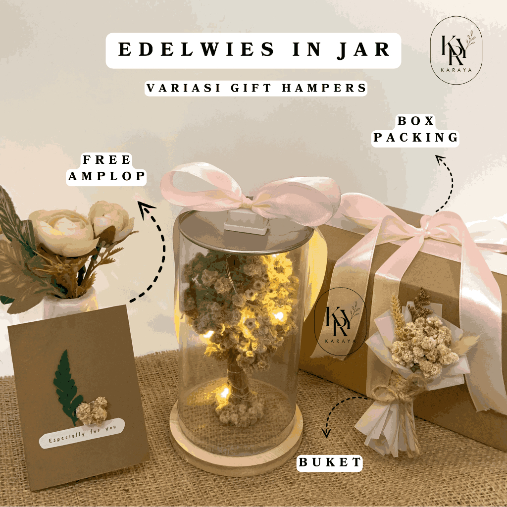 Jual Karaya Gift Edelweis In Jar Kado Ulang Tahun / Kado Wisuda ...
