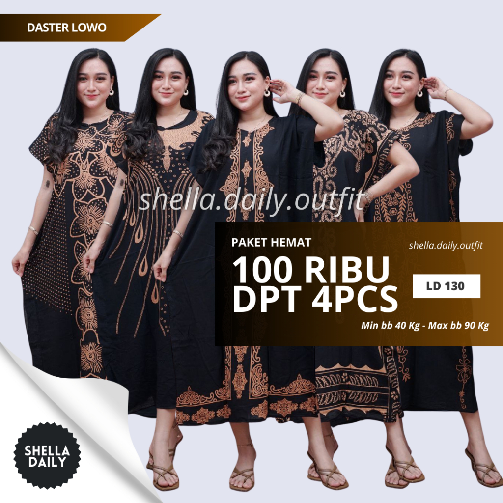 Jual Paket Daster Lowo JUMBO LD 140 CM Bahan Rayon - Shella Daily ...