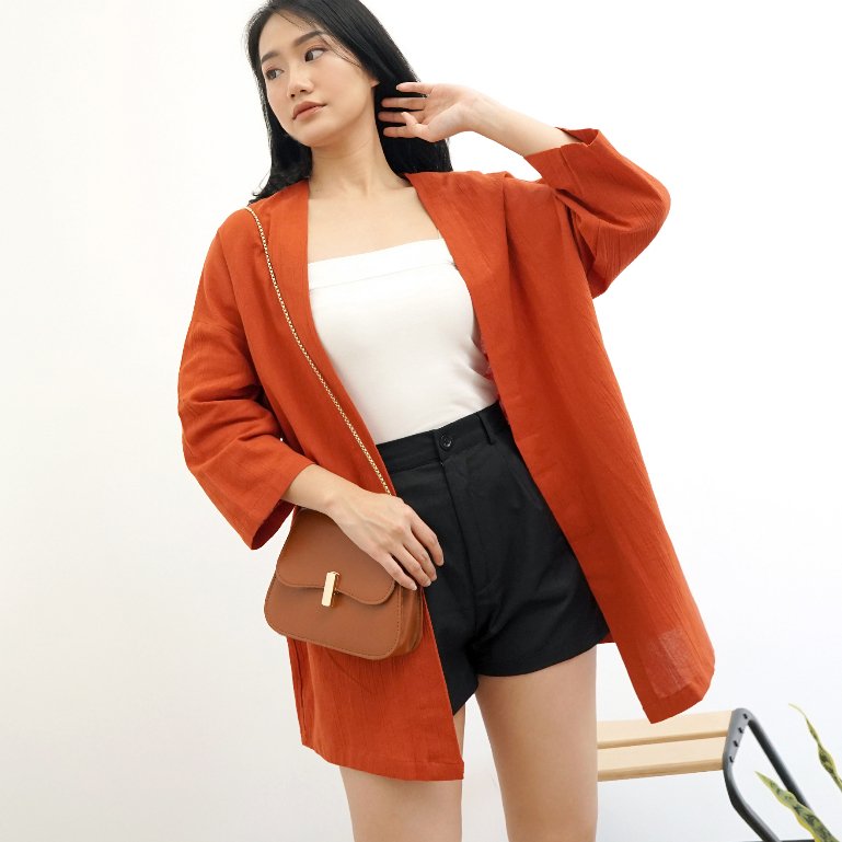 Jual SUAI Outer Cardigan Linen / Outer Oversized | Shopee Indonesia