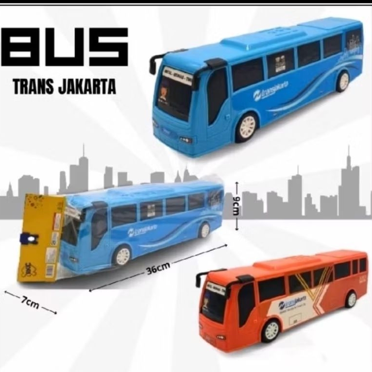 Jual Mainan Mobil Bus Transjakarta bis Busway 37 Cm | Shopee Indonesia