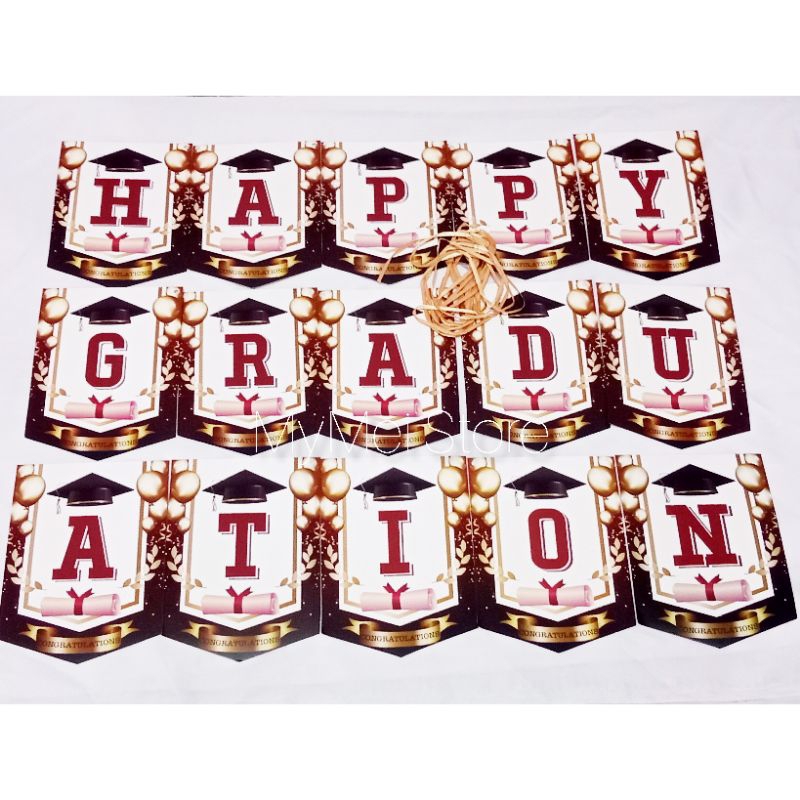 Jual Banner Happy Graduation | Selamat Telah Lulus | Wisuda | Banner ...