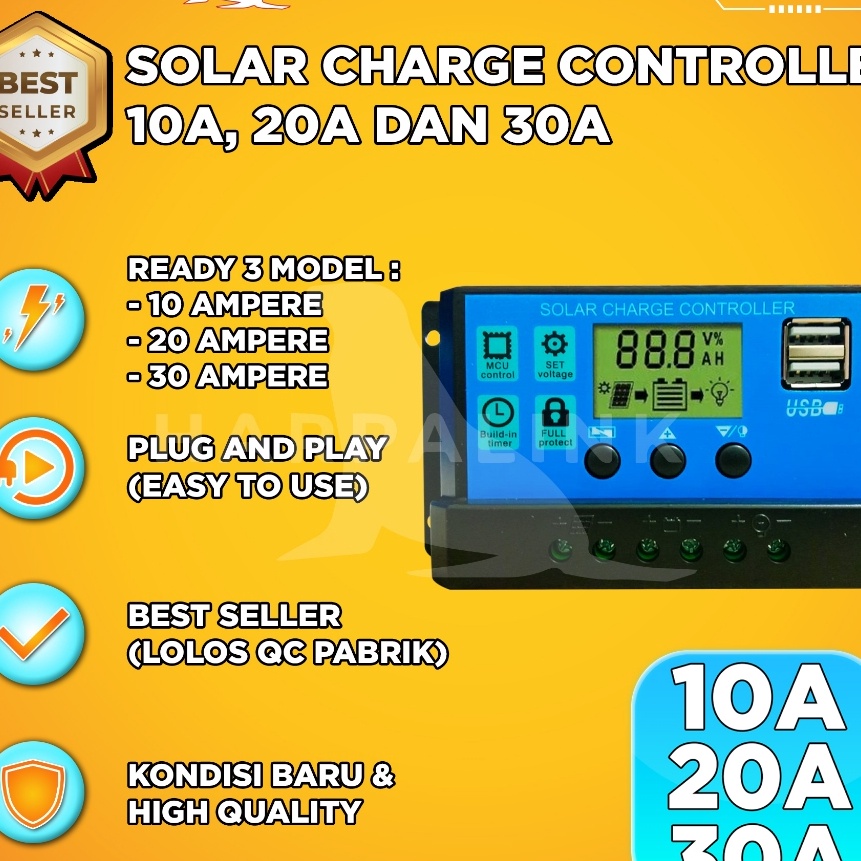 Jual Spesial Solar Charge Controller LCD LED Display Solar Cell PWM 12V ...