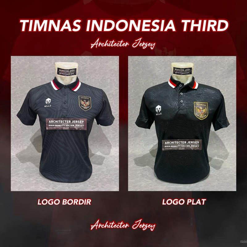 Jual Jersey Baju Bola Timnas Indonesia Third 3rd Mills BLACK HITAM ...