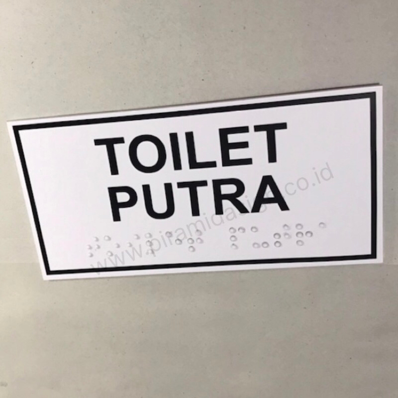 Jual Sign braile toilet putra putri penunjuk lantai papan nama tuna ...