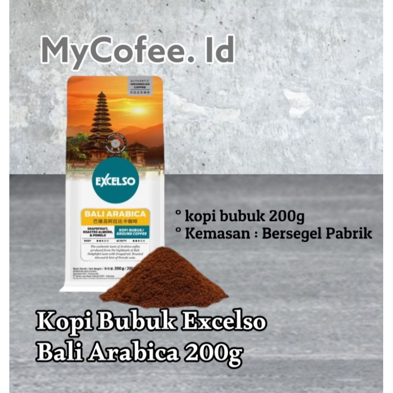 Jual Kopi Excelso Arabica Bali Bubuk 200g | Shopee Indonesia