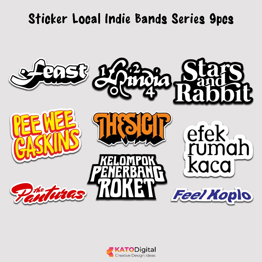 Jual Indie Sticker Pack Lamniasy Glossy Stiker Band Indie Lokal ...