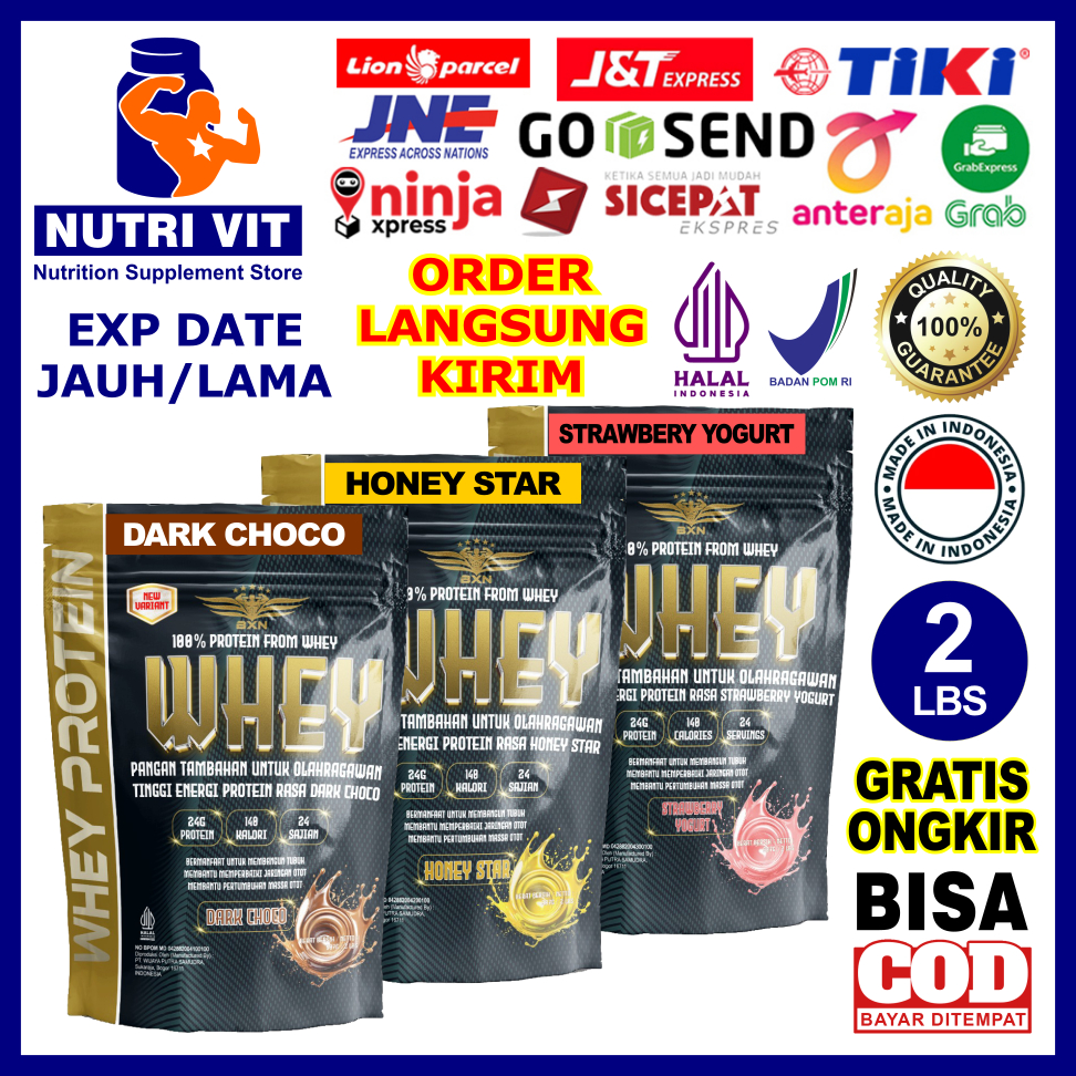 Jual BXN Whey 2 Lbs HALAL BPOM BXN Whey Protein 2Lbs Susu Fitness Whey ...