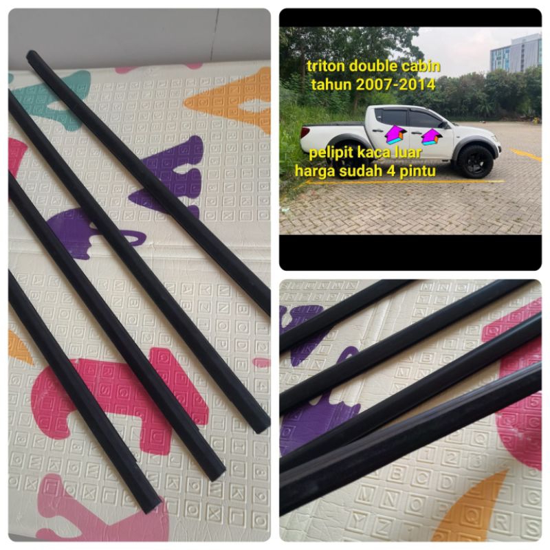 Jual weather strip pelipit kaca pintu luar mobil mitsubishi triton ...