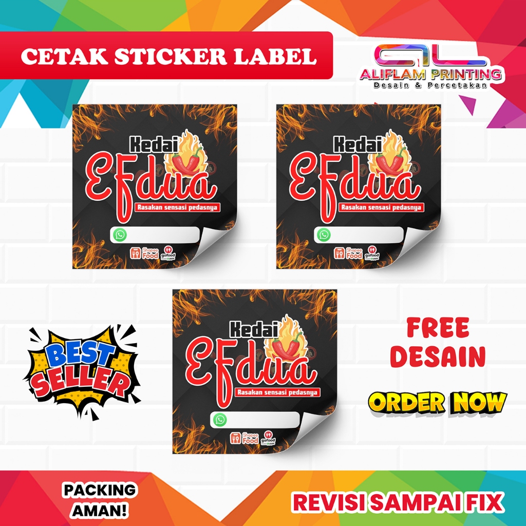 Jual CETAK STICKER VYNIL MURAH BISA REQUEST DESIGN | STICKER BULAT ...
