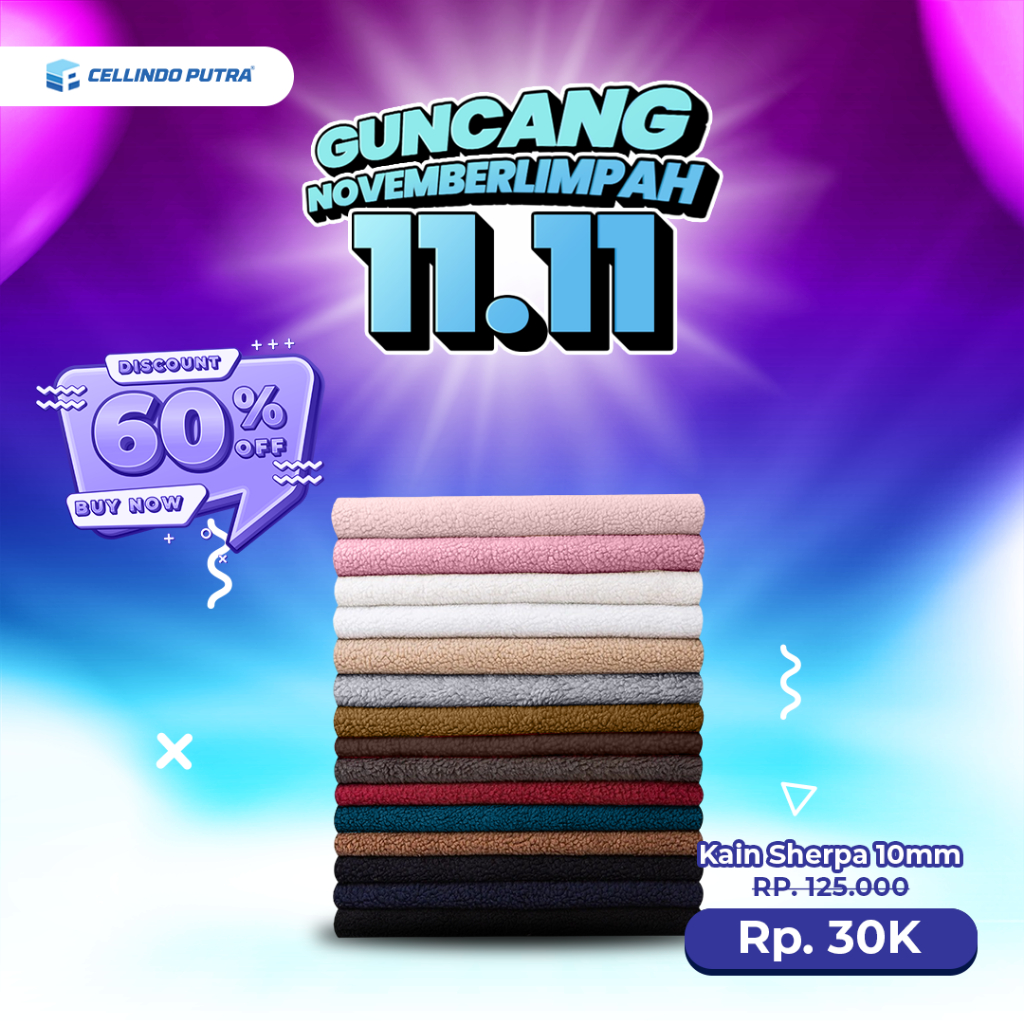 Jual Cellindo Kain Sherpa Bulu Domba 2 Sisi Bahan Selimut, Jaket, Jual ...