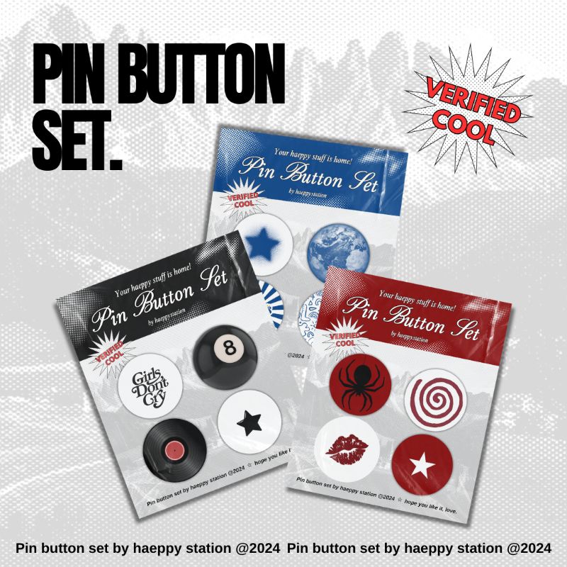 Jual PIN BUTTON SET by haeppystation pin button aksesoris tas retro y2k ...
