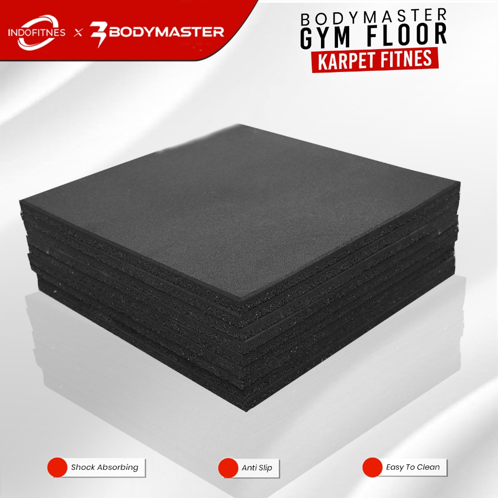 Jual BODYMASTER Gym Floor Puzzle Matras Lantai Fitness Gym Mat Rubber ...