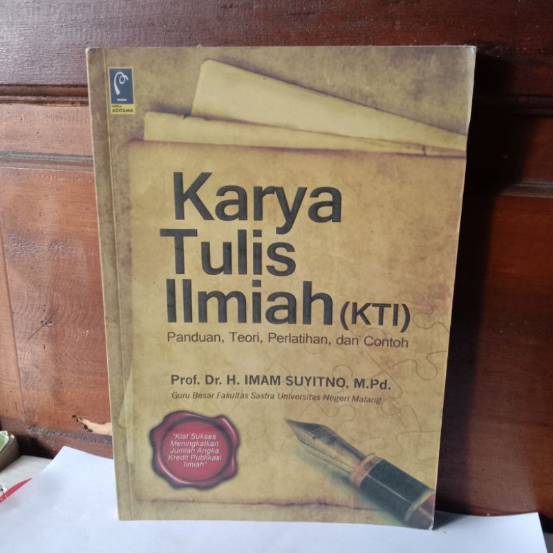 Jual KARYA TULIS ILMIAH (KTI) oleh PROF. DR. H. IMAM SUYITNO, M.PD ...