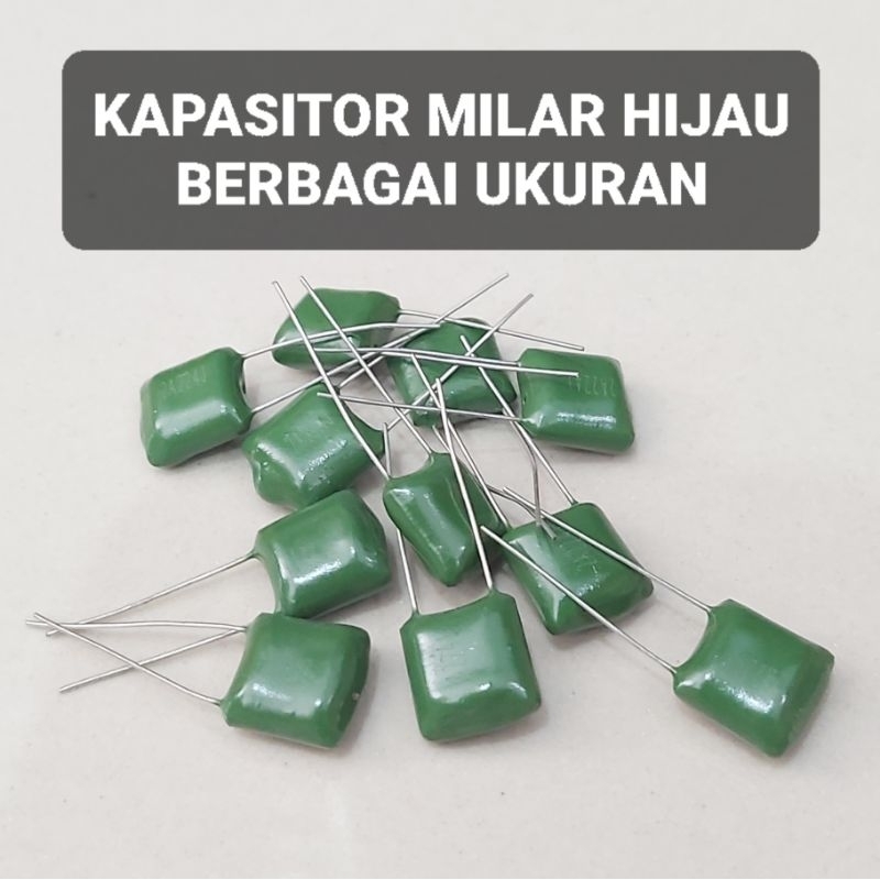 Jual Kapasitor MILAR HIJAU 100V Berbagai Ukuran | Shopee Indonesia