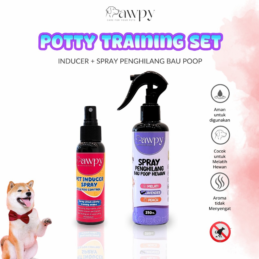 Jual PAWPY POTTY TRAINING SET / Pet Inducer Spray + Spray Penghilang ...